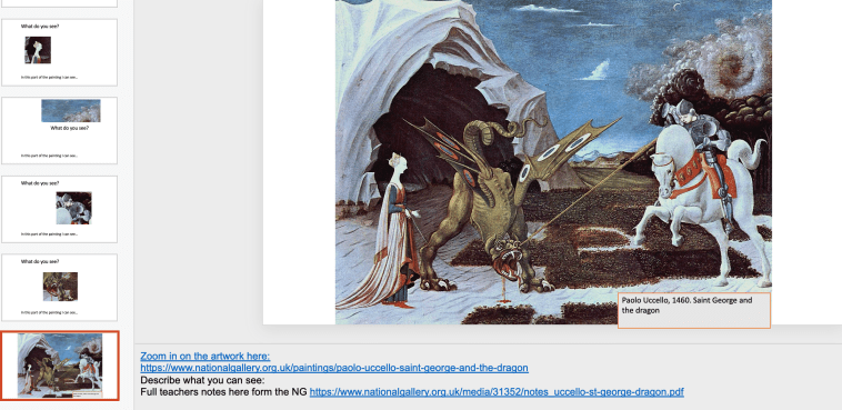 St Georges Day (April) Art work – Emily Gopaul